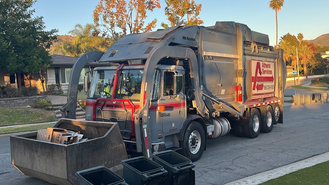 Athens Services Manual Trash Collection in Glendora, Truck 69 Part 2 11 ...