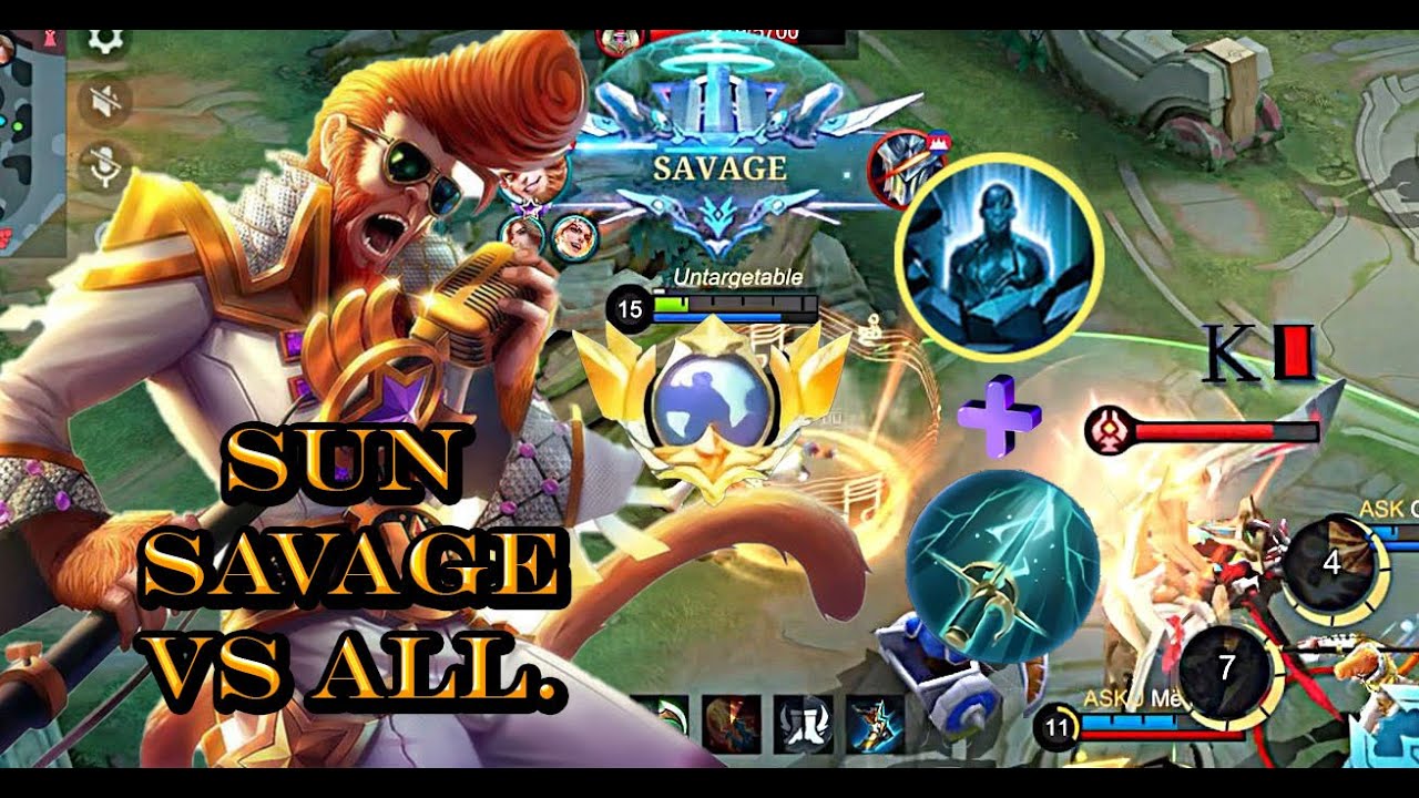 SAVAGE SUN CARRY THE GAME !! TOP 1 GLOBAL SUN BUILD | SUN GAMEPLAY ...