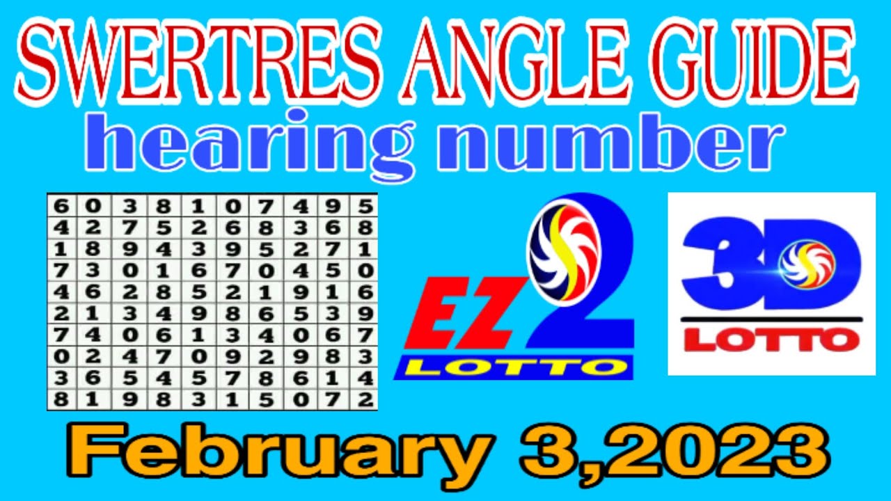 #swertres / February 3,2023 / angle guide tips ez2 & SWERTRES ...