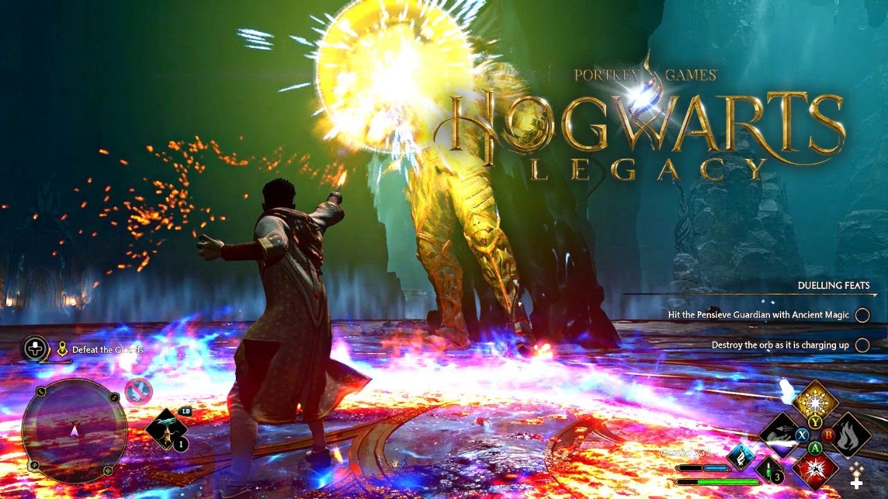 Hogwarts Legacy Xbox Series S - Pensieve Guardian Boss Battle - YouTube