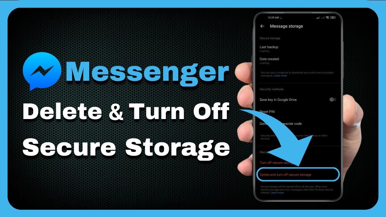 How To Delete and Turn Off Secure Storage on Messenger | Deleting ...