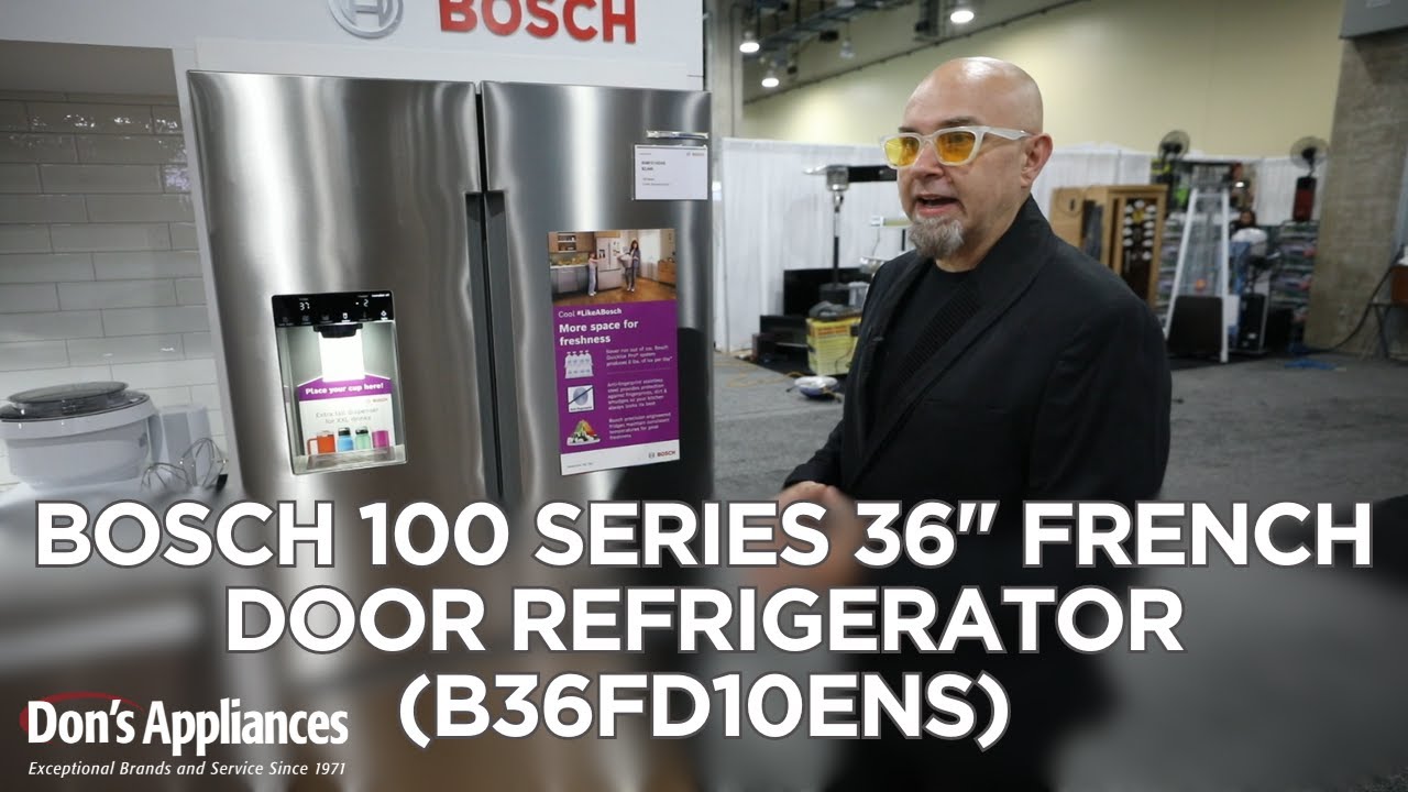 Bosch 100 Series 36" French Door Refrigerator (Model # B36FD10ENS ...