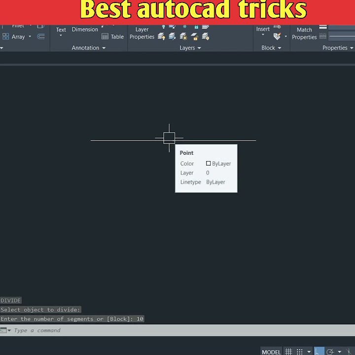 Divide command in autocad #autocad #shorts #ytshorts #learnautocad ...