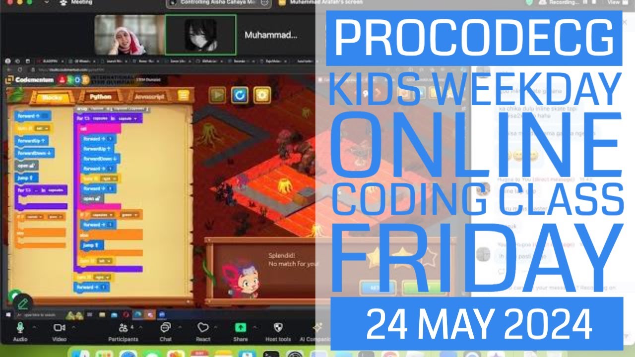 ProCodeCG Kids Weekday Coding Class - Friday - 24 May 2024 - YouTube