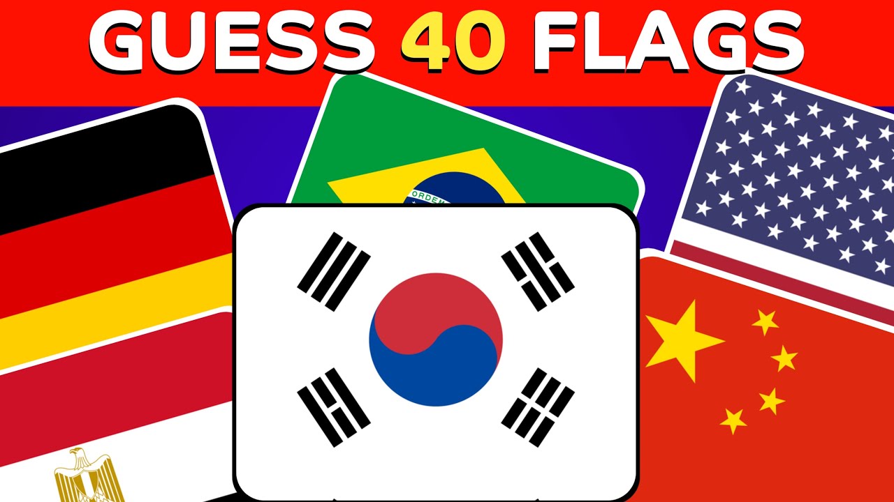 Can You Guess All 40 World Flags? | Ultimate Flag Quiz! - YouTube