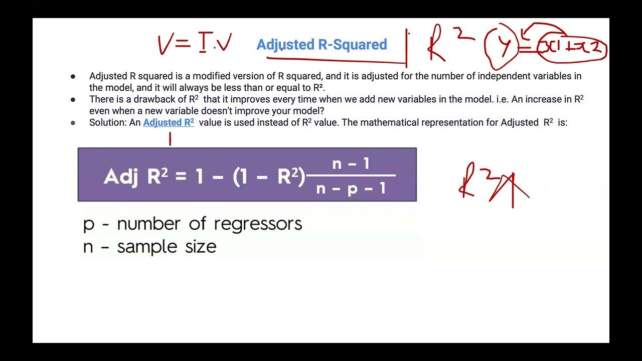 Adjusted- R squared - YouTube