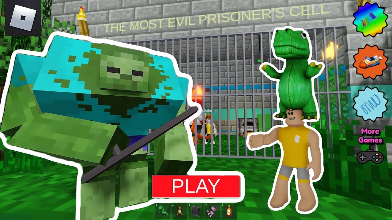MUTANT ZOMBIE'S PRISON RUN - MINECRAFT MUTANT ZOMBIES ATTACK ROBLOX ...