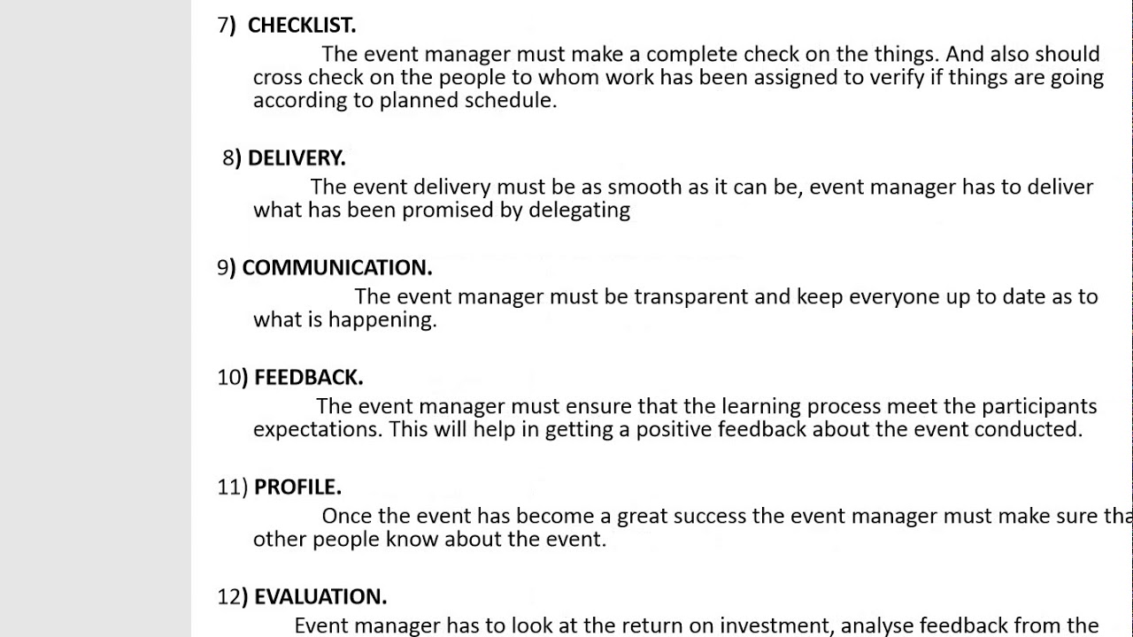 Principles of event management - YouTube