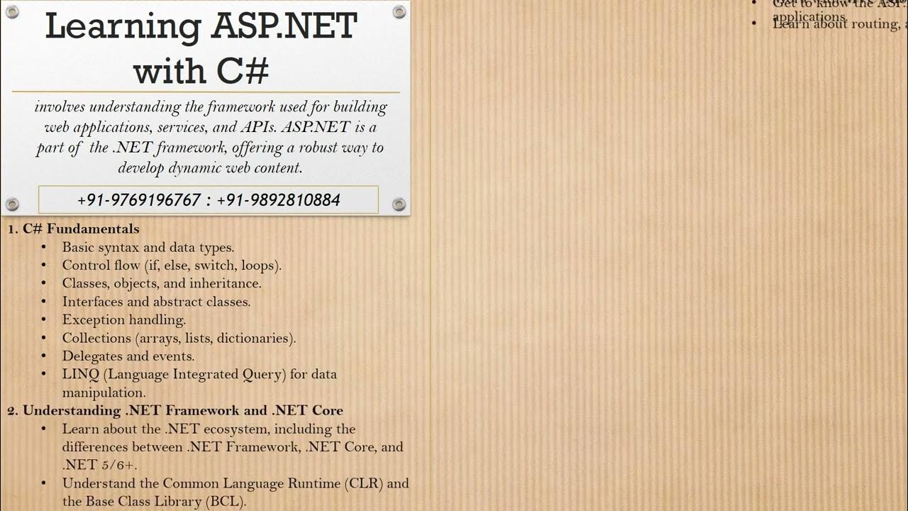 Learning ASP.NET with C# Online from Compu Brain Online Computer Institute. - YouTube