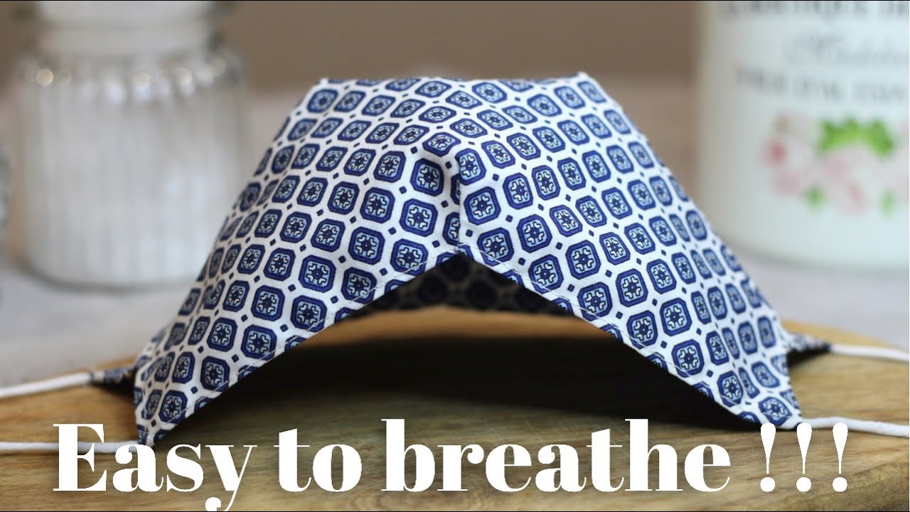 【Easy to Breathe】Face Mask With Filter Pocket Sewing Tutorial // Big ...