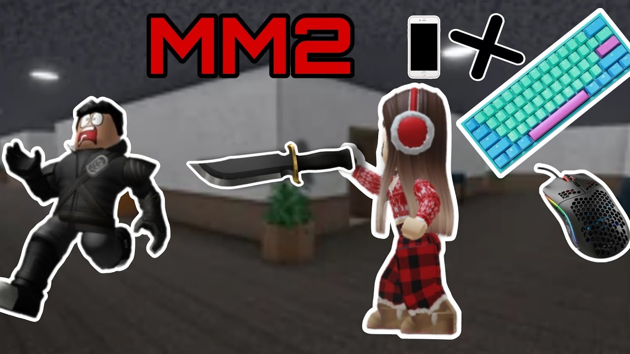 Playing MM2 (Part 2, but with phone + keyboard and mouse) - YouTube