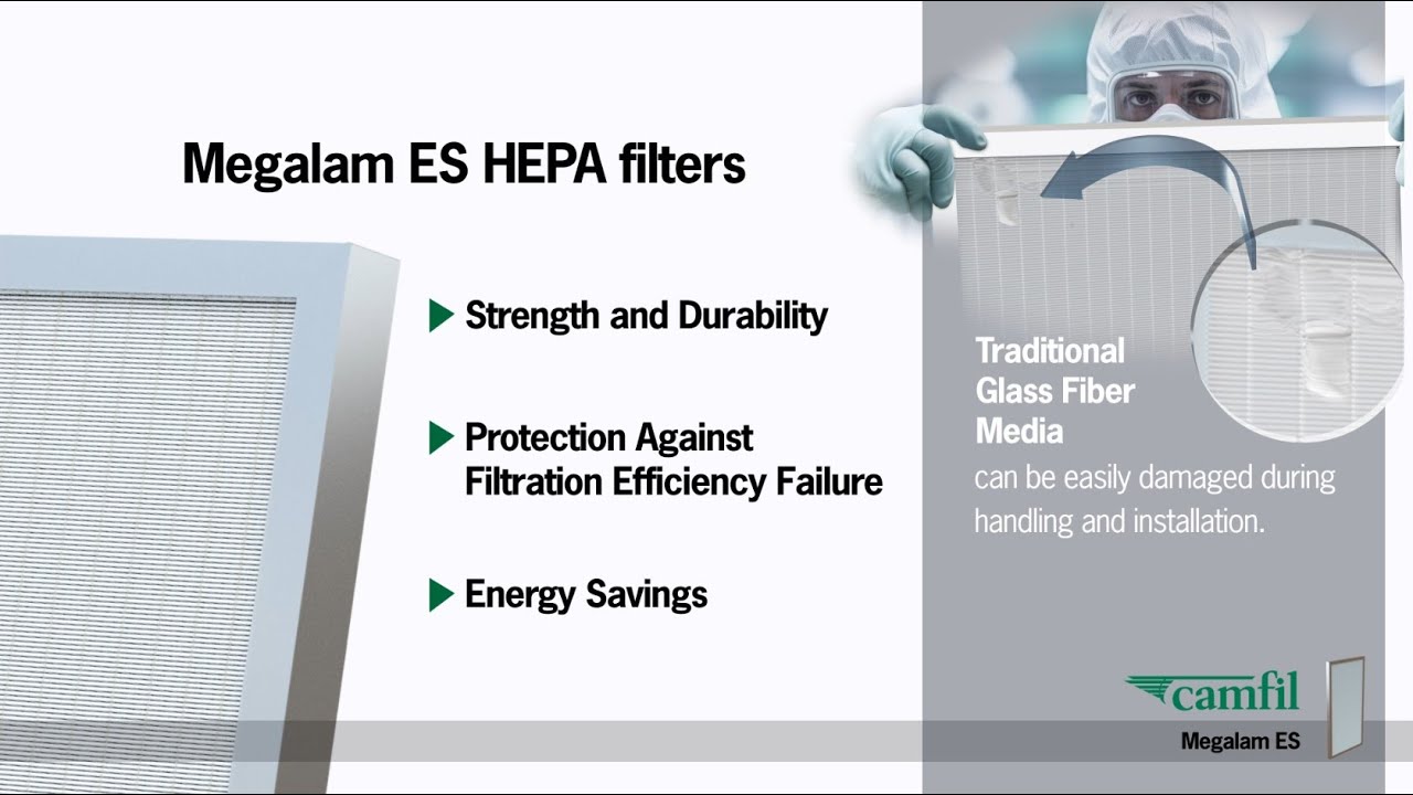 Megalam ES ePTFE HEPA Filter by Camfil USA - YouTube