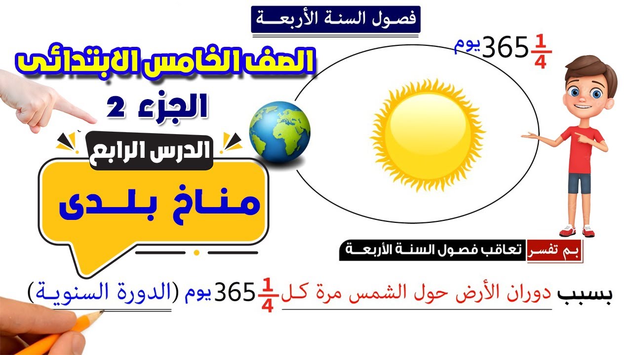 مناخ بلدي للصف الخامس الابتدائى الجزء 2 Youtube