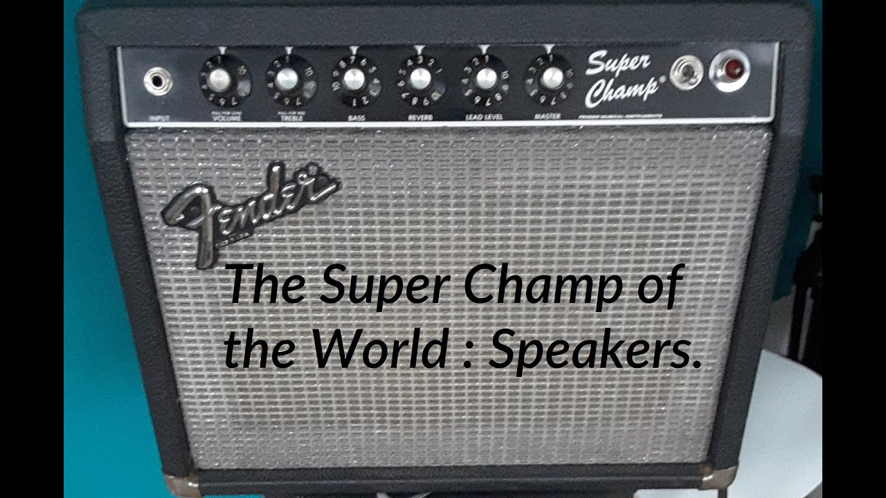 Rivera Era Fender Super Champ Speaker Comparison. - YouTube
