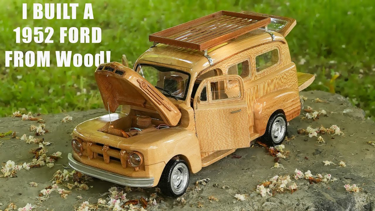 How Did He Make This Wooden Car So Real? - Ford 1952 out of wood - YouTube