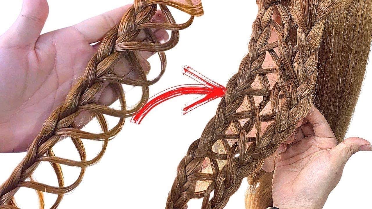 lace braid tutorial step by step｜蕾絲三股辮教學｜三股編｜辮子｜lace braid headband tutorial - YouTube