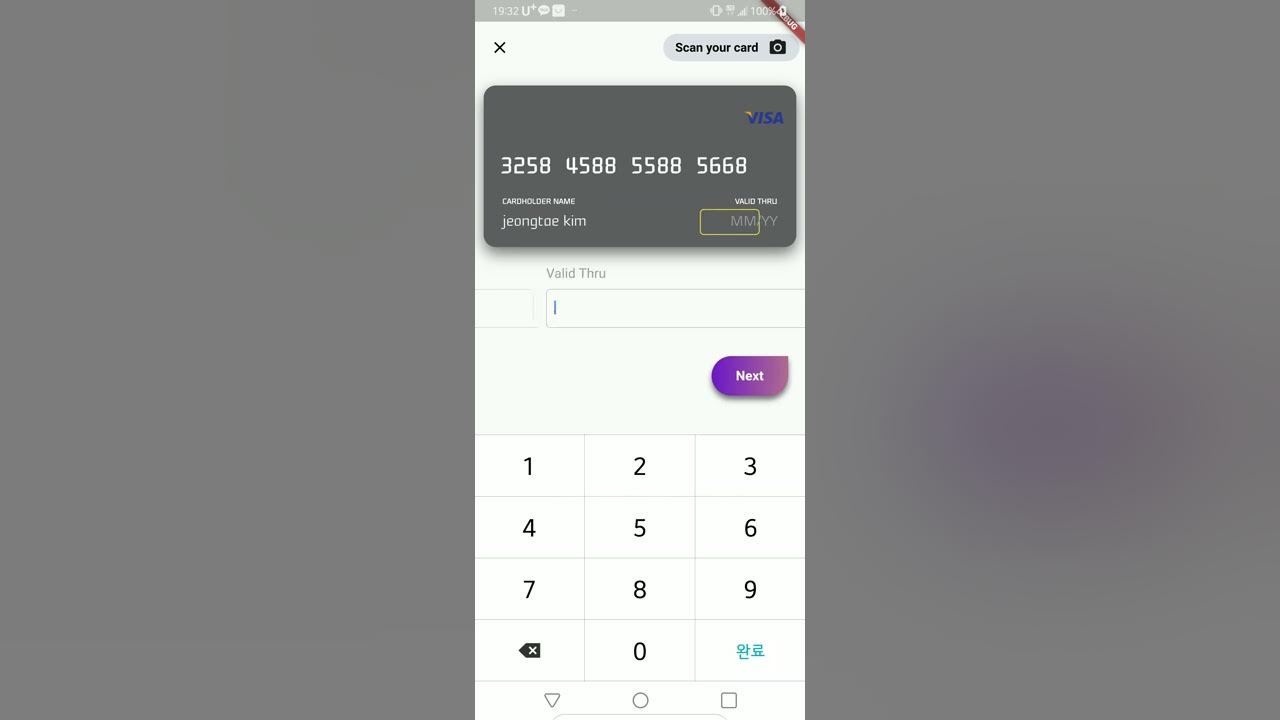 Flutter awesome credit card form - YouTube
