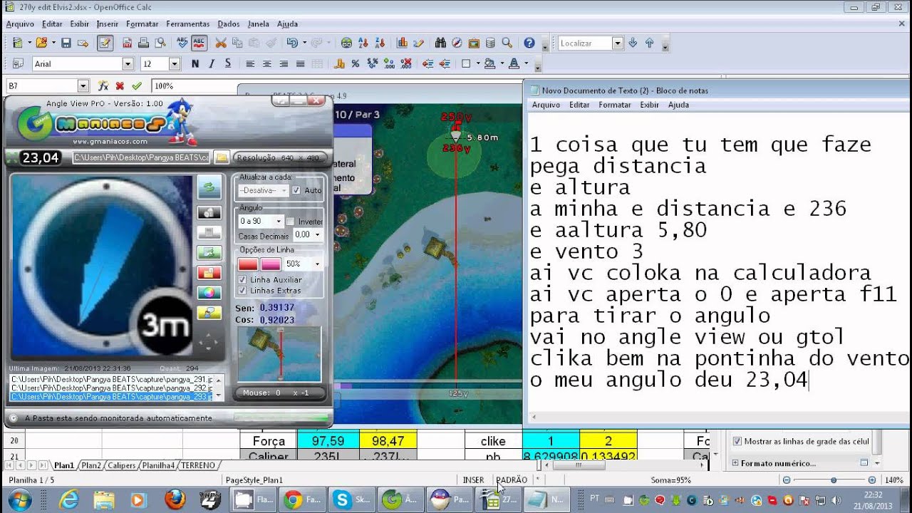 como calcular pangya - YouTube