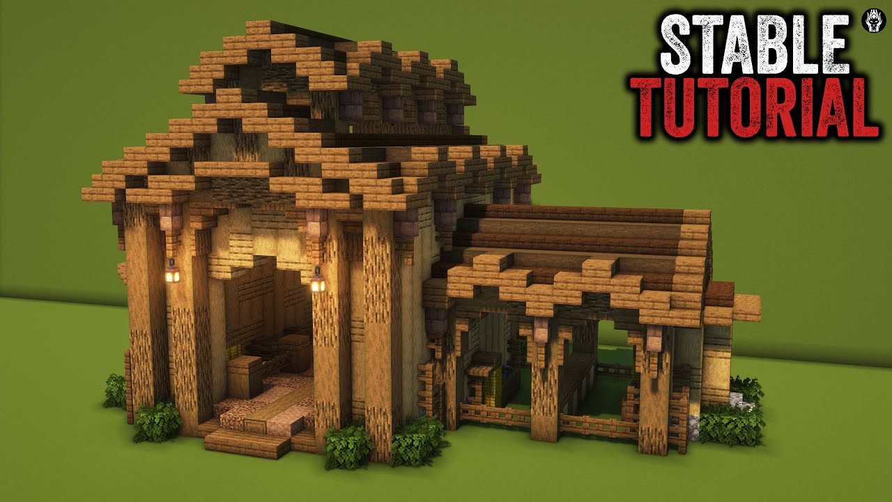 Minecraft: Medieval Stable Tutorial - YouTube