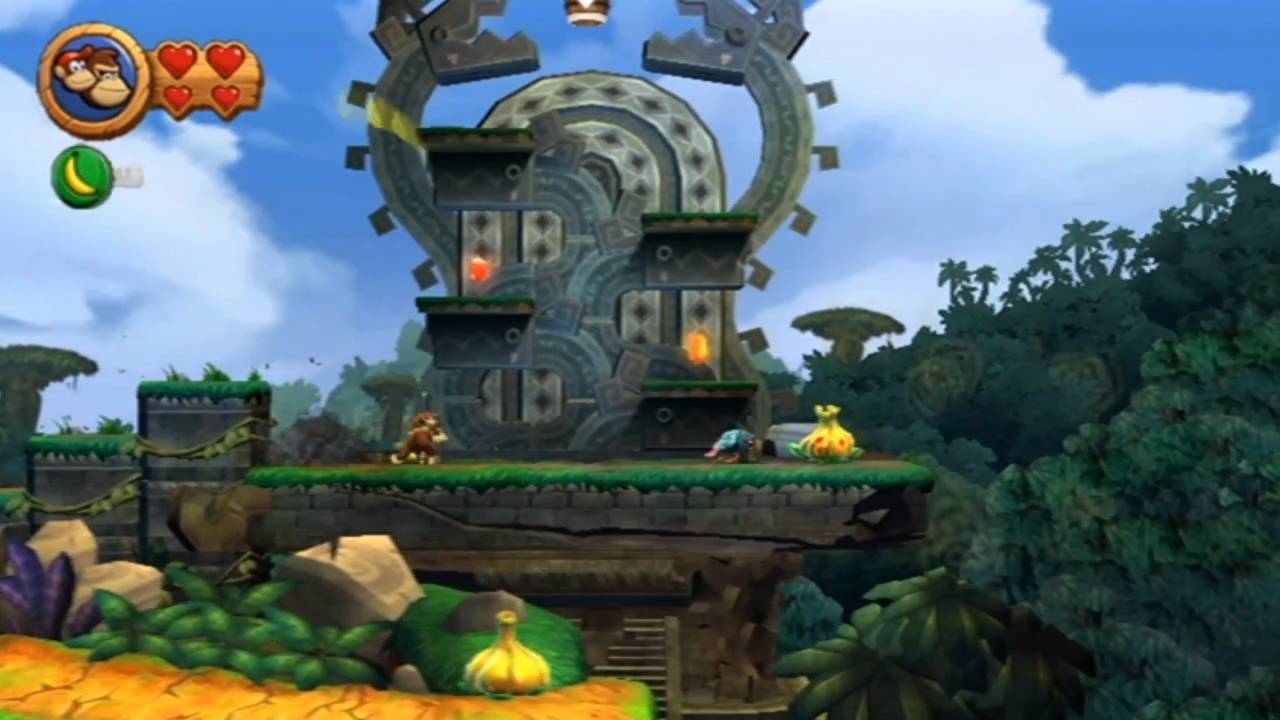 Donkey Kong Country Returns - Stage 1-1: Jungle Hijinxs [HD] - YouTube