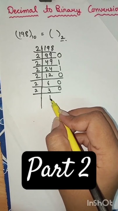 How to convert decimal into binary|| PART 2 #shorts #ytshorts - YouTube