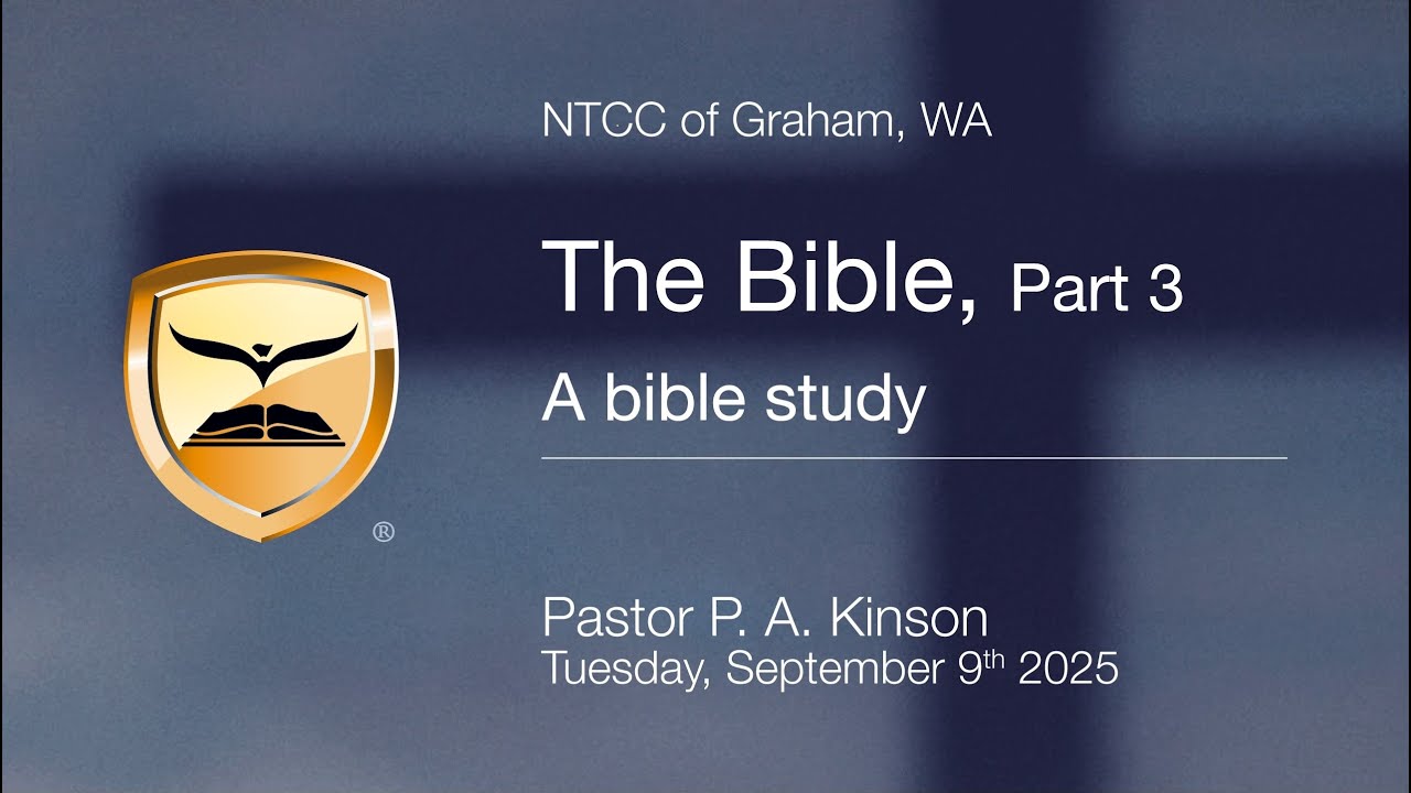 The Bible, Part 3 | Bible Study | Pastor P. A. Kinson - YouTube