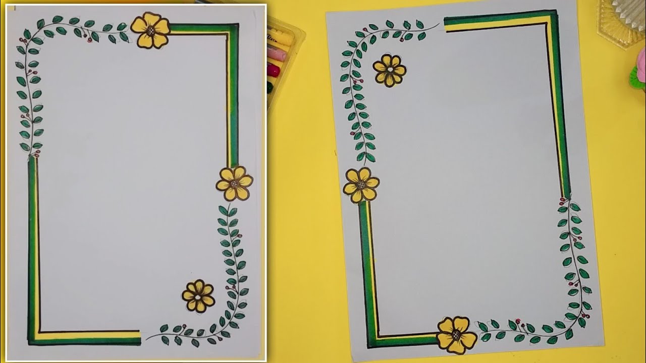 Assignment Front Page Design/A4 Sheet/Project Work Designs/Flower ...