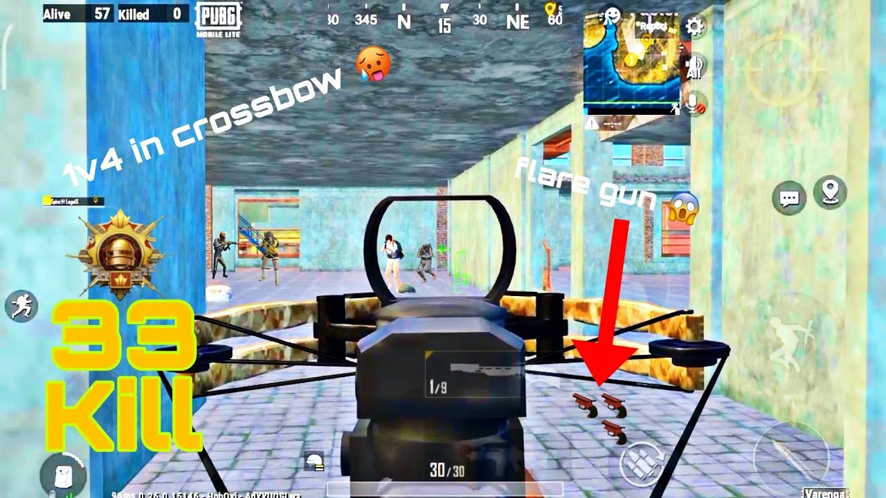 1v4 in crossbow clutches😱🥵 || pubg lite 5 finger #pubglite #bgmishorts #bgmilite #viral # ...
