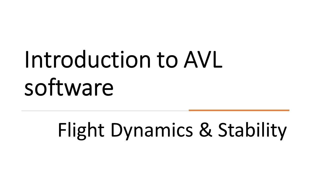 AVL Tutorial - Part 03 - Flight Dynamics and Stability - YouTube