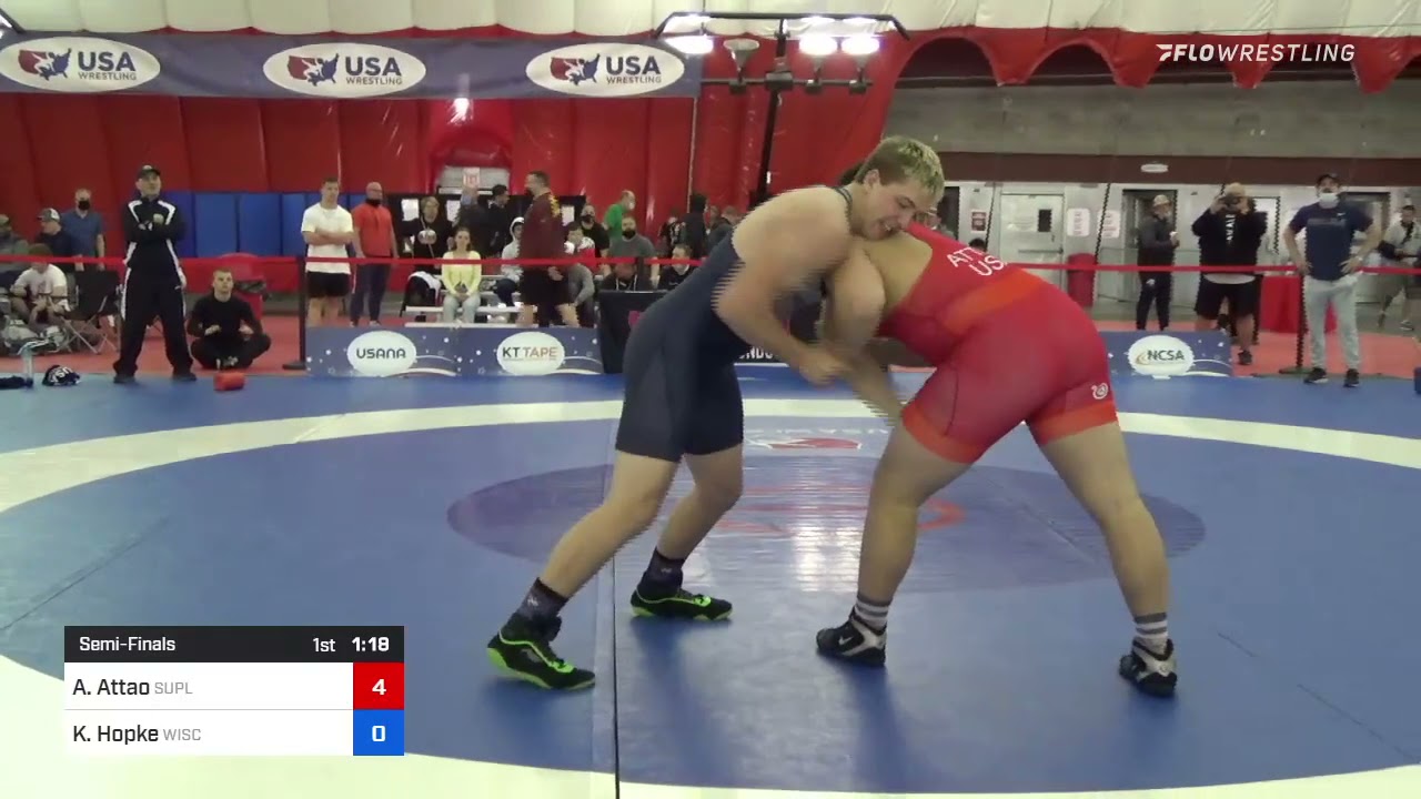 110 Kg Semifinal - Aden Attao, Suples Wrestling Club Vs Koy Hopke ...