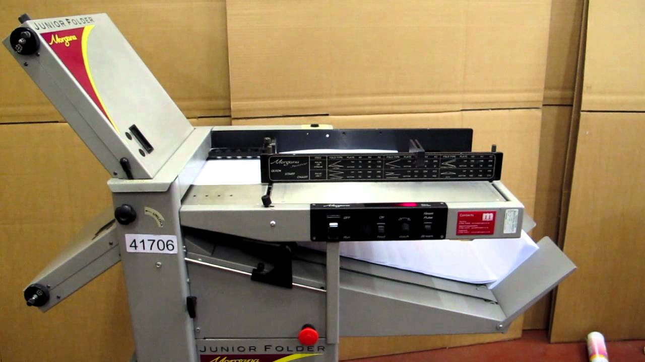 Morgana Junior 90422 folding machine - YouTube