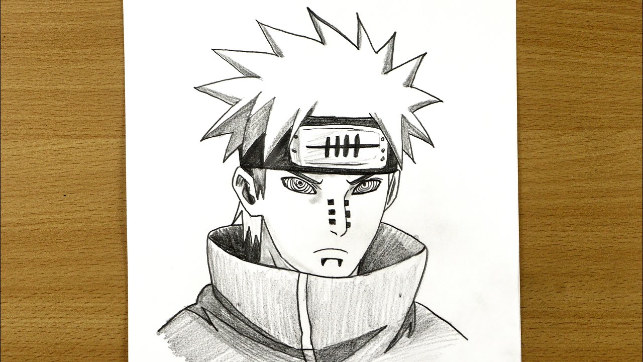 Easy Anime Drawing 😱 How To Draw Pain from Naruto Step by Step - YouTube