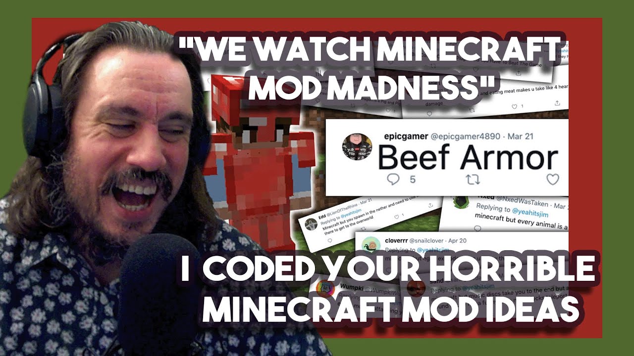 Vet Reacts to I Coded Your Horrible Minecraft Mod Ideas By ItsJim - YouTube