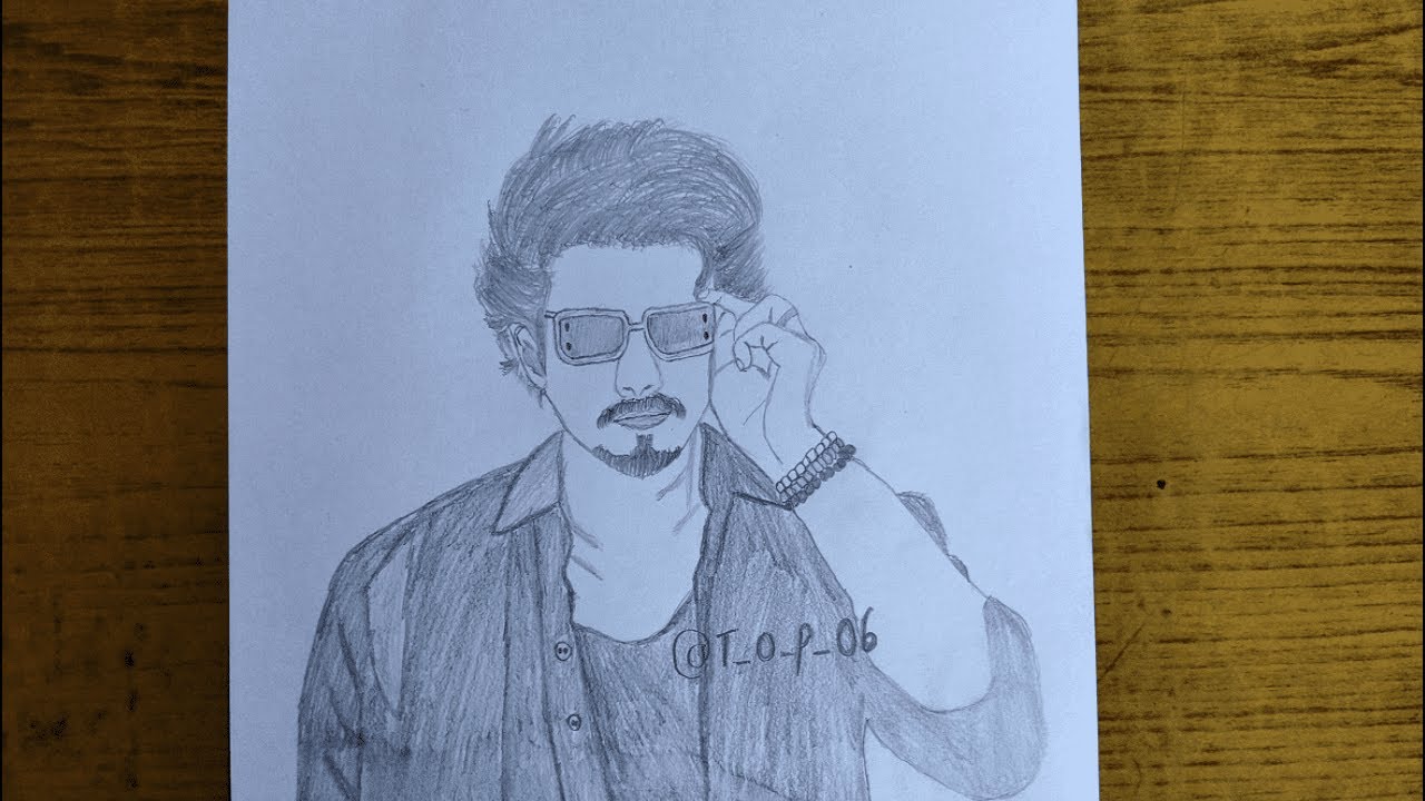 How to draw thalapathy vijay🔥| GOAT vijay drawing #goat #goatvijay #art ...
