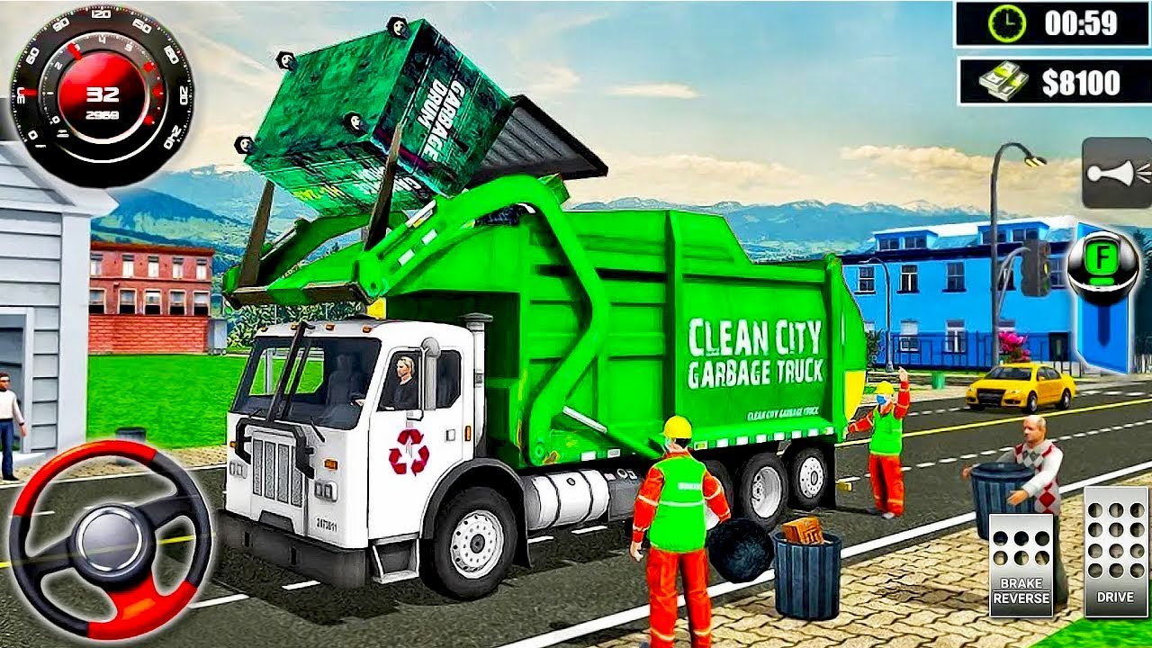 Clean the city from garbage-Garbage Truck Driver 2020: Trash Dump ...