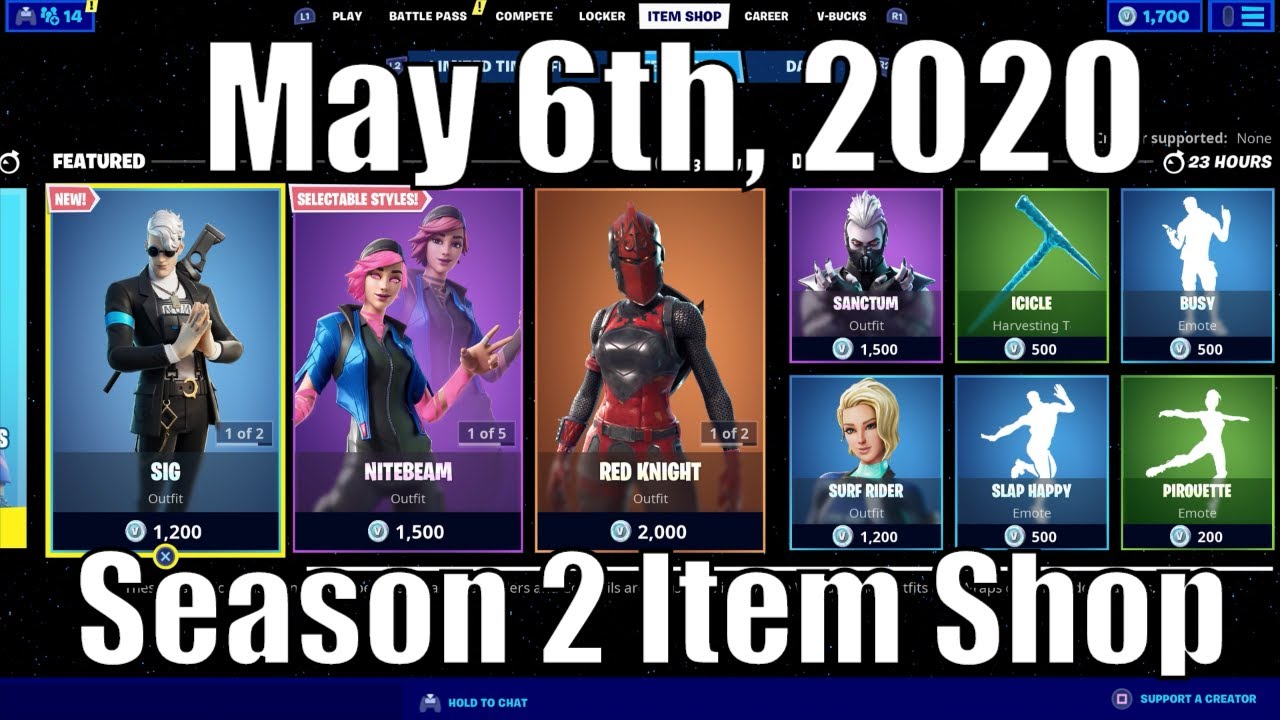Fortnite New Item Shop Today *New* Sig Skin [May 6th, 2020] Chapter 2 ...