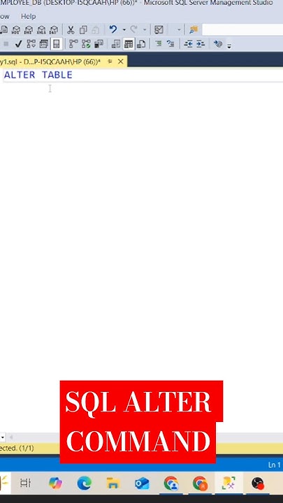 #SQL Tutorial: The ALTER TABLE command #shorts #viralshorts # ...