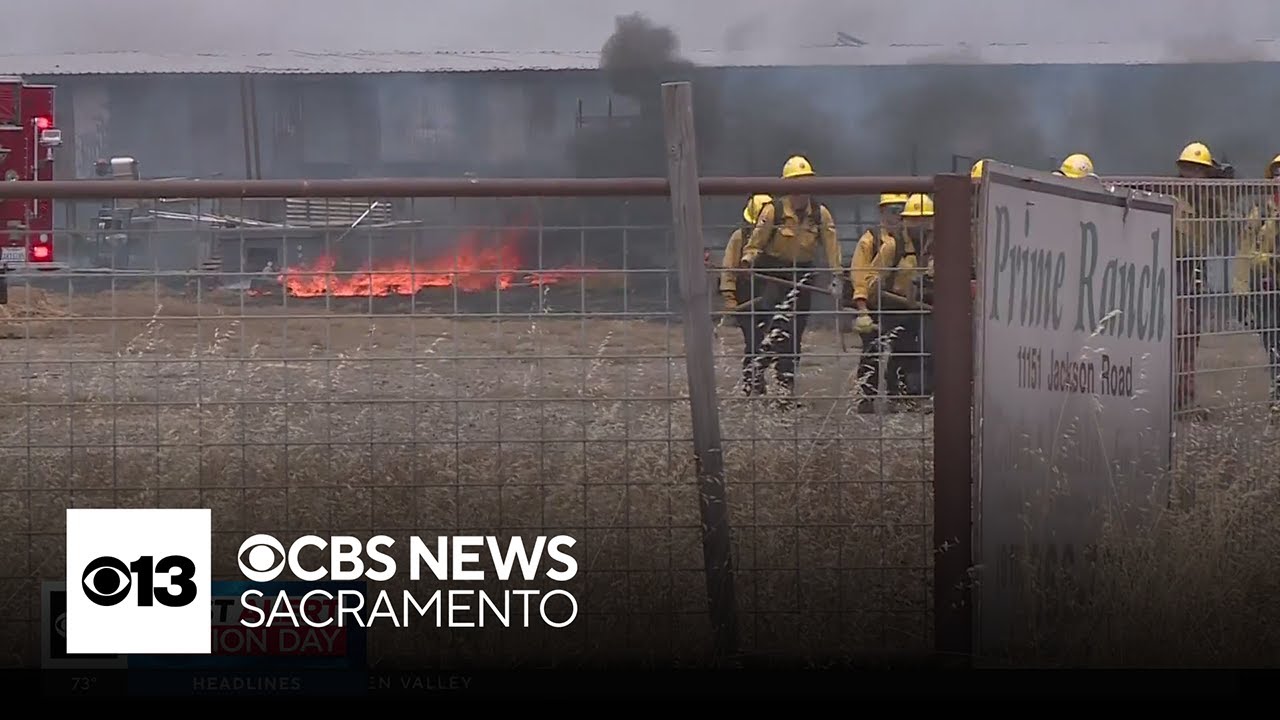 Excelsior Fire in Sacramento County now fully contained - YouTube