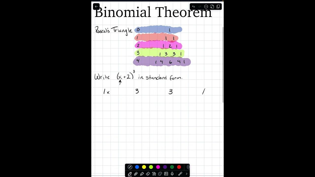 Binomial Expansion using Binomial Theorem and Pascal’s Triangle #math #calculus #learning # ...