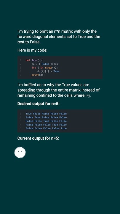 How can I design a Python function to print a matrix with only the ...