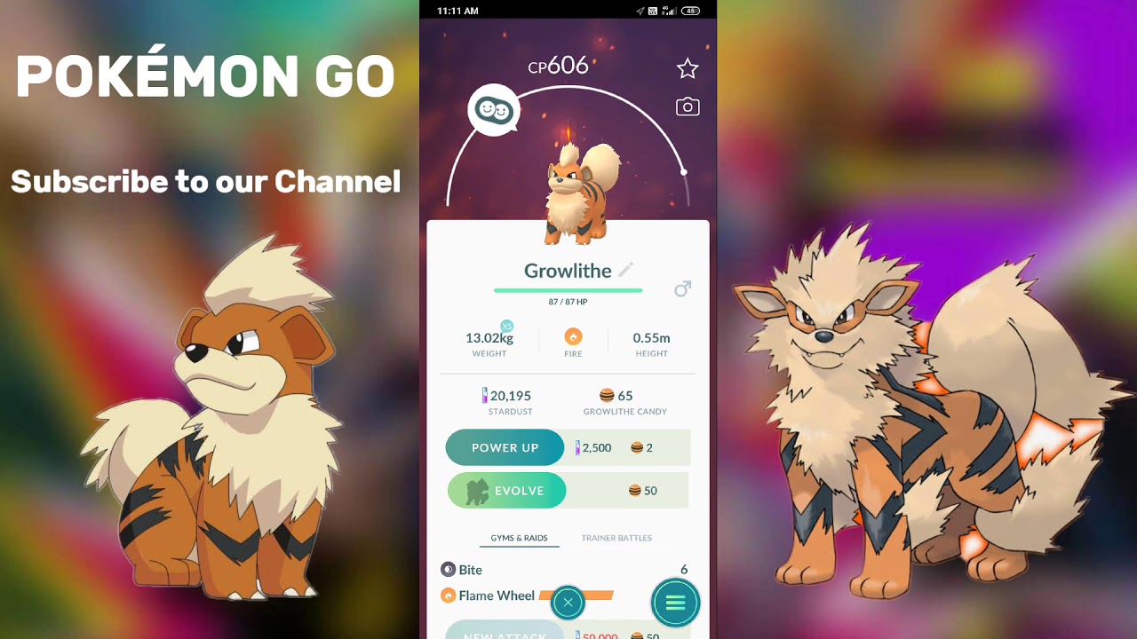 EVOLUTION OF GROWLITHE POKEMON | POKÉMON GO - YouTube