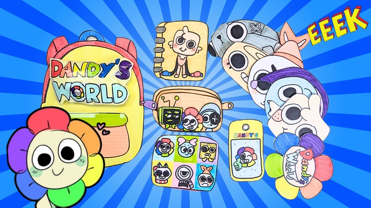 Create EPIC Dandy’s World School Supplies | Easy & Fun Paper Craft ...