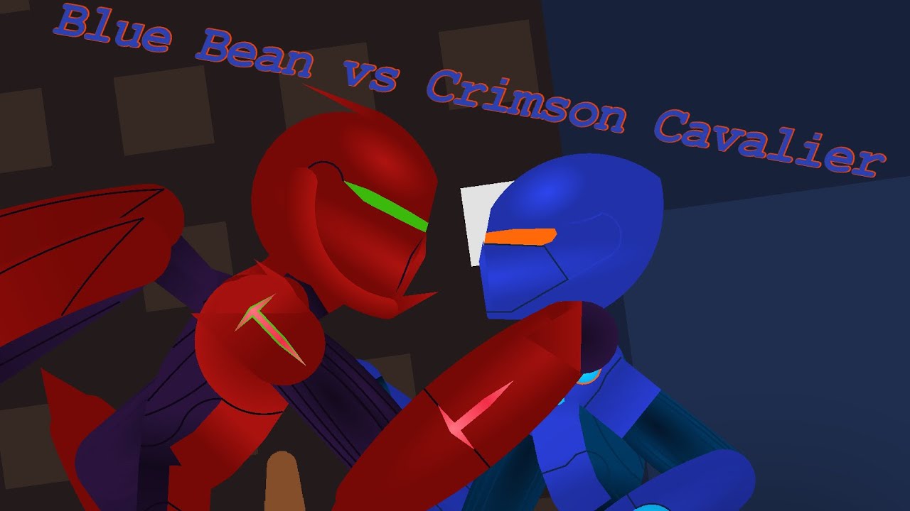 Blue Bean vs Crimson Cavalier (Sticknodes animation) - YouTube