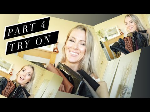 PART 4   TRY ON - faux leather trousers with boots
