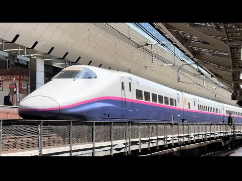 E2系J74編成 在来線ホームから - YouTube