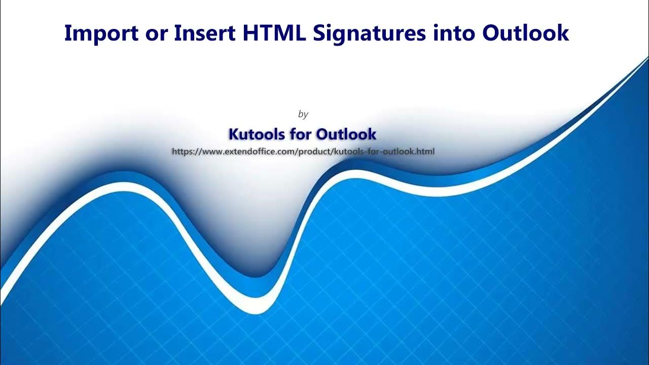 How To Import Or Insert HTML Signatures In Outlook YouTube how-to-import-or-insert-html-signatures-in-outlook-youtube