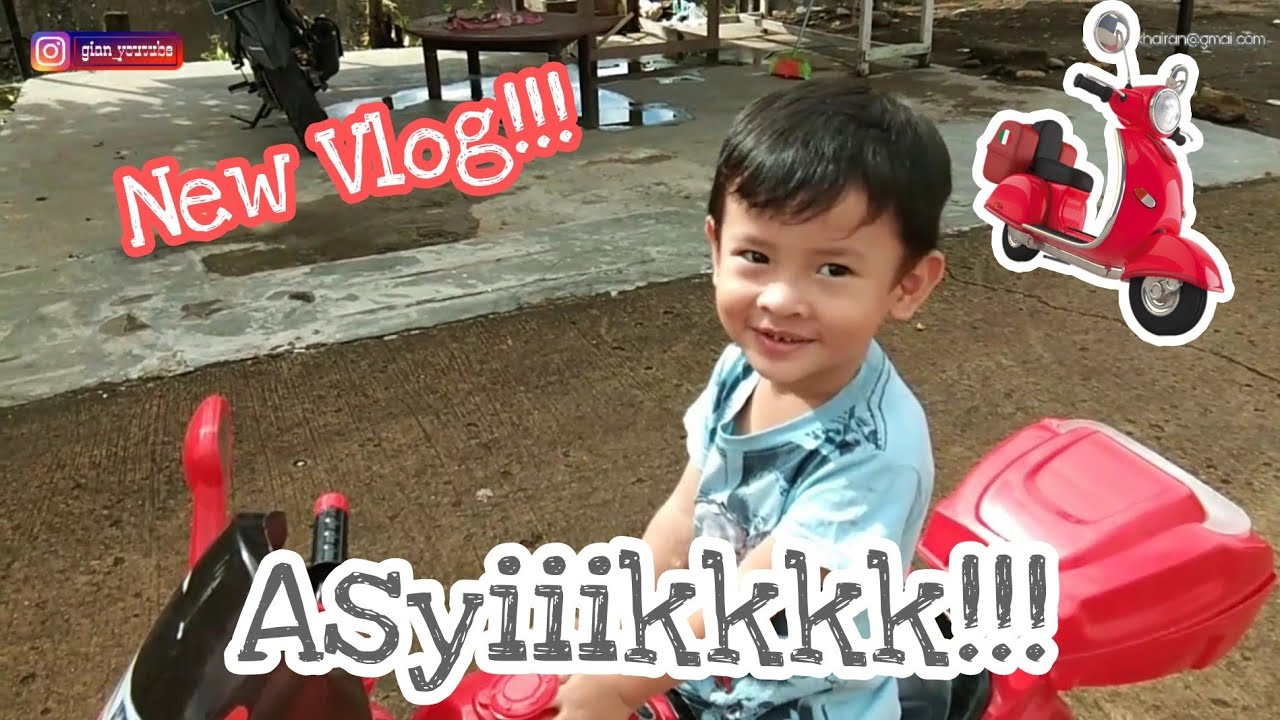 Asyiikkkk!!! Vlog Gian Main Motor-Motoran Di Halaman Rumah😍😍 || Gian Youtube || Gian Vlog ...