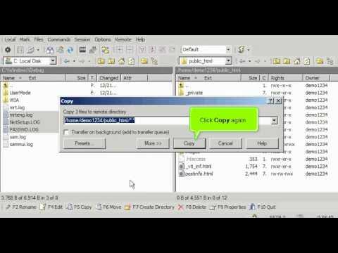 Uploading files using WinSCP - YouTube