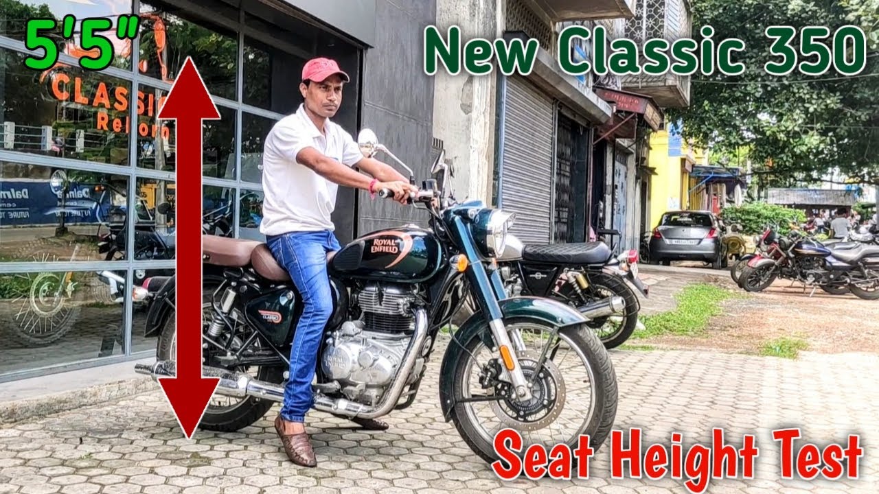 New Classic 350 Seat Height Test | Minimum Height For New Gen. Classic ...