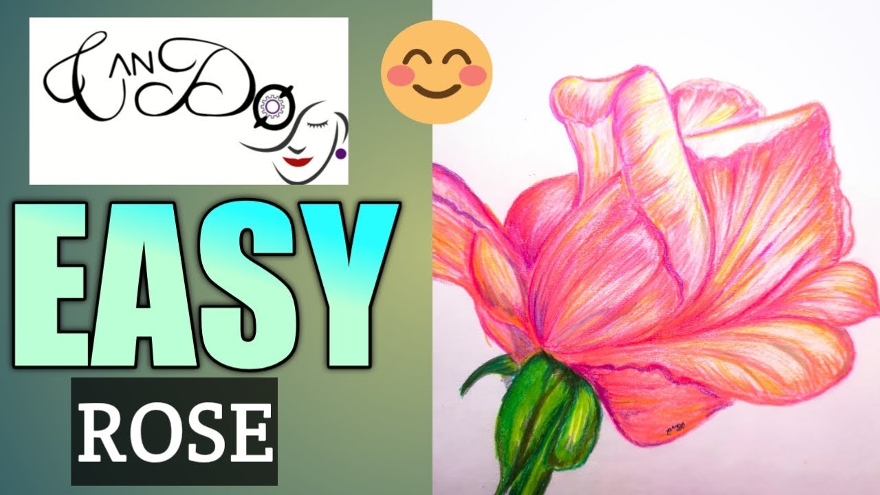 How To Draw A Rose Step By Step For Beginners| Easy Rose Drawing ...